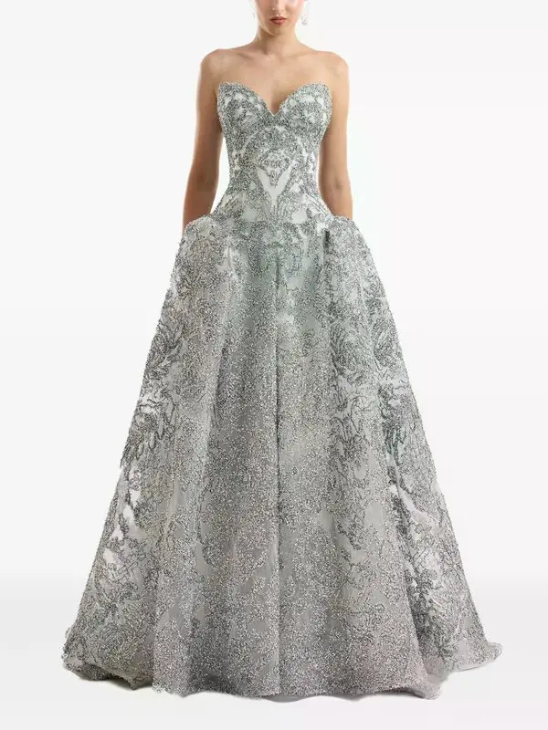 GEMY MAALOUF Strapless Sweetheart Gown