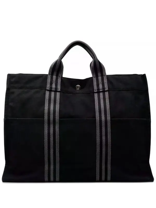 Hermès 20th Century Canvas Fourre Tout Mm Tote Bag - Black