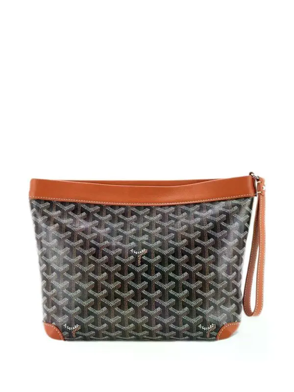 Goyard Goyardine Conti Pouch Coated Canvas Clutch Bag
