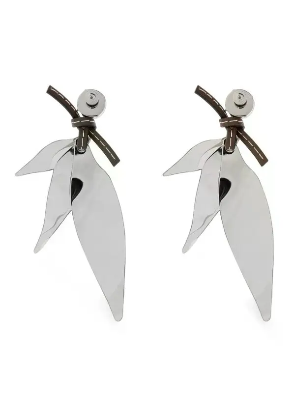 Marni Crystal-embellished Leaf-pendant Earrings
