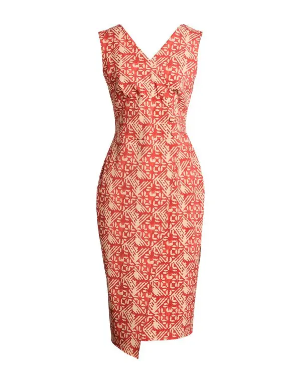 Chiara Boni La Petite Robe Midi Dress Rust Size Polyamide, Elastane