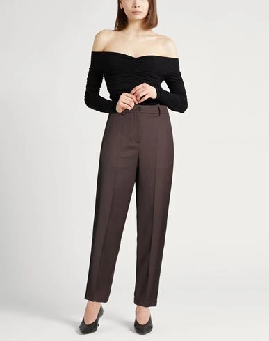 ALYSI Chocolat Pants Chocolate Size Polyester, Virgin Wool - Brown