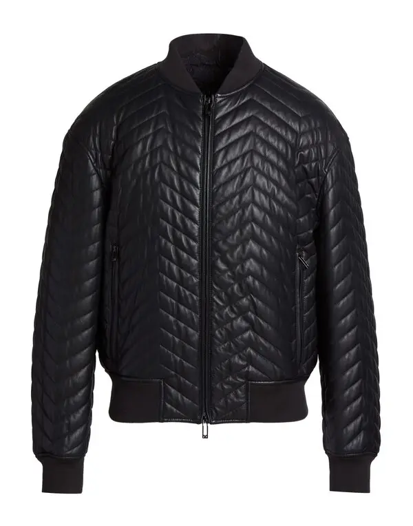 Emporio Armani Jacket Charcoal Size Lambskin