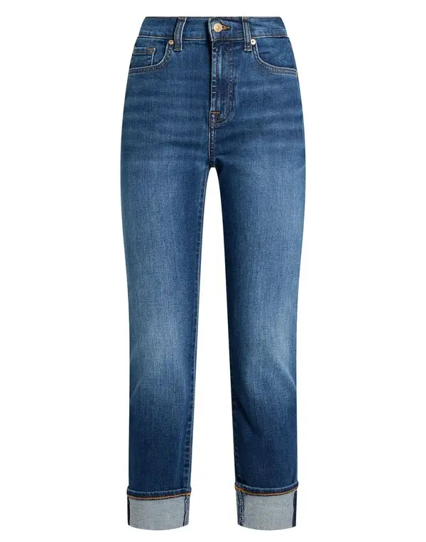 7 For All Mankind Relaxed Skinny Jeans Size Cotton, Elastane