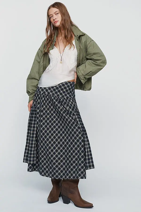 DAMSON MADDER Raya 100% Cotton Midi Skirt