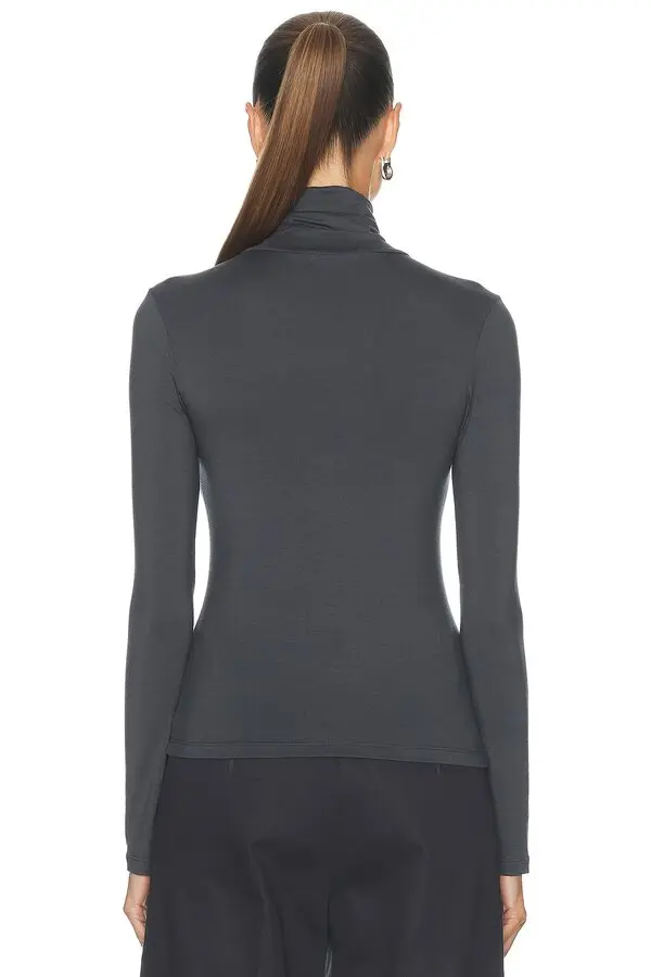 Renggli Turtleneck Top In Charcoal