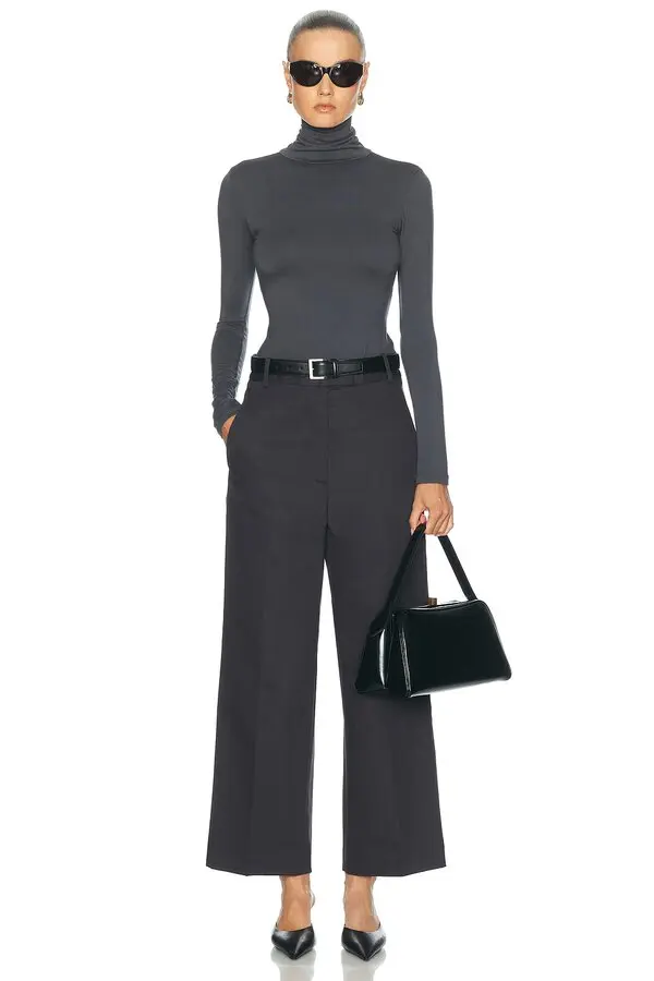 Renggli Turtleneck Top In Charcoal