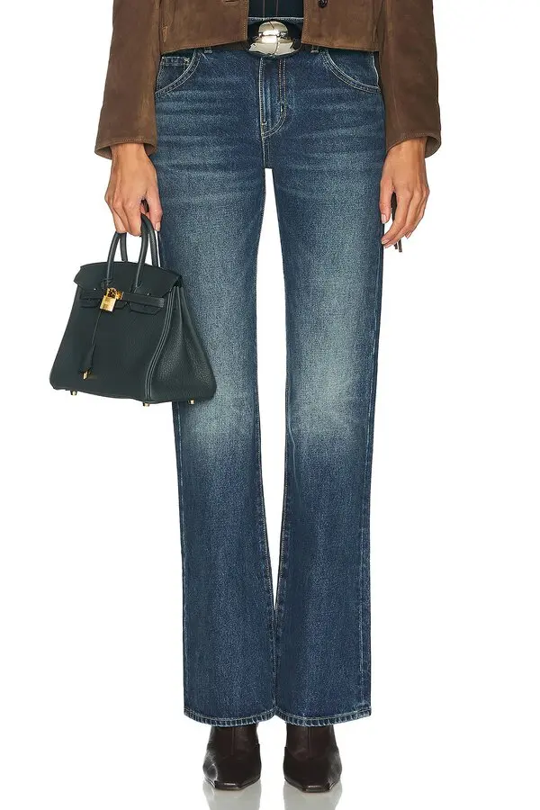 NILI LOTAN Roxane Straight Leg In Blue - Simon Wash