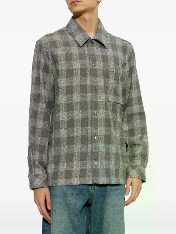 Samsøe Samsøe Sacastor Xo Check-pattern Shirt - Grey