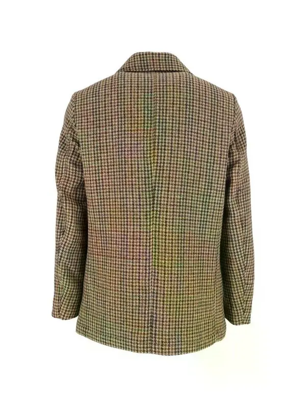 CAMPLIN Houndstooth-pattern Island Pea Coat