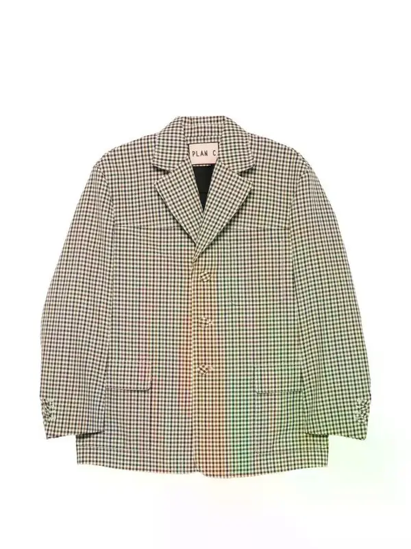 Plan C Gingham-check Blazer