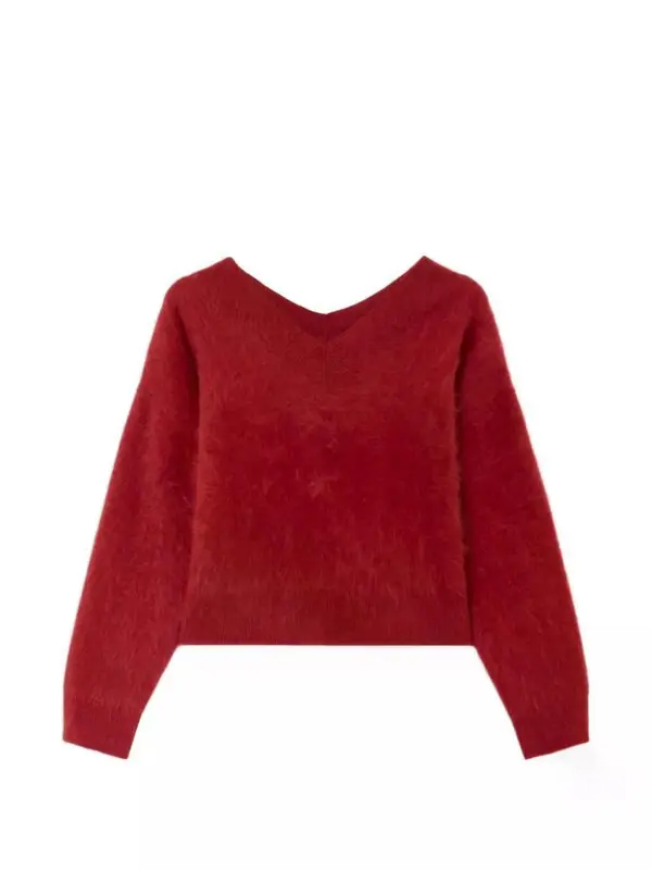 Guest In Residence Grizzly Double V Sweater - Red