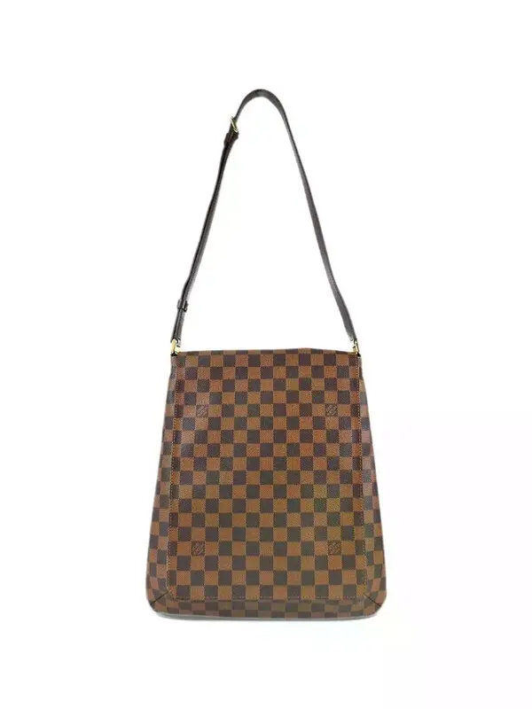 LOUIS VUITTON 2003 Damier Ebène Musette Shoulder Bag - Brown