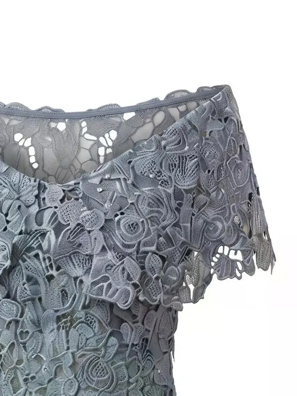 GEMY MAALOUF Off-shoulder Guipure Top