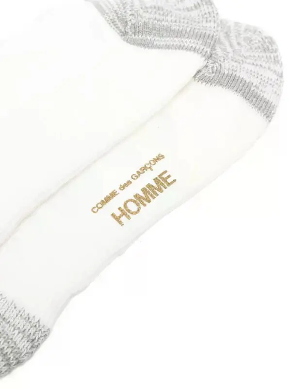 Comme Des Garçons Stripe-detail Ribbed Socks