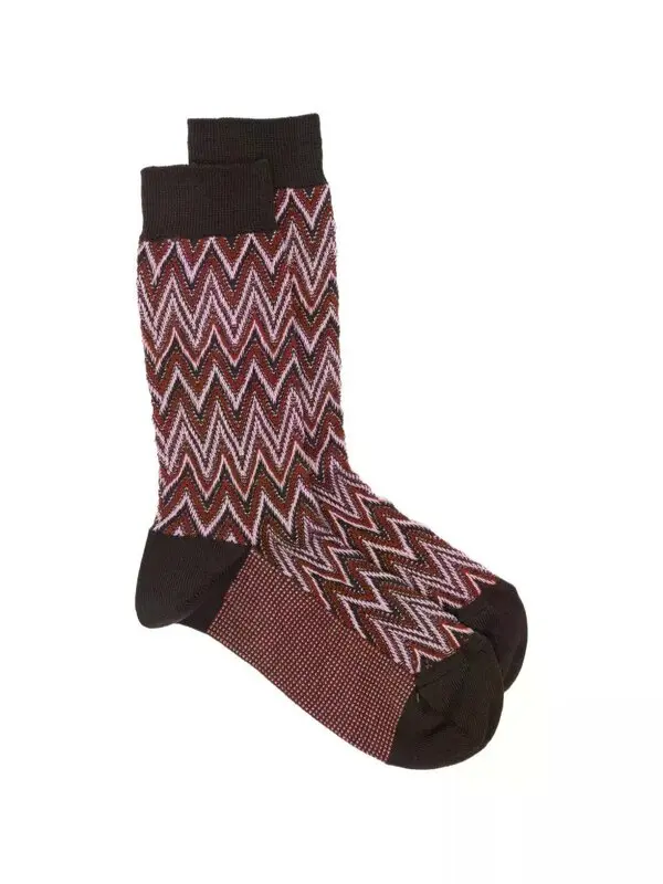 Missoni Zigzag-knit Cotton Socks