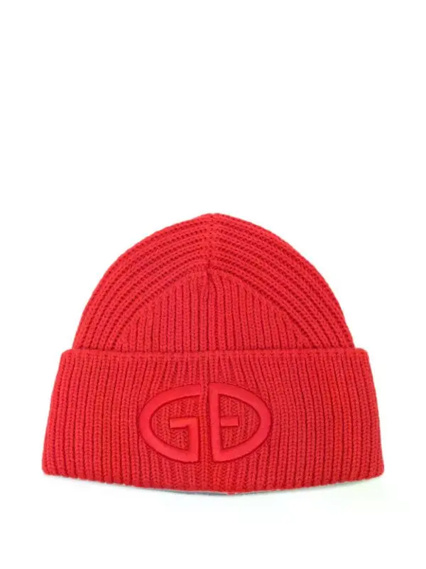 Goldbergh Valerie Logo-embroidered Ribbed Beanie Hat - Red