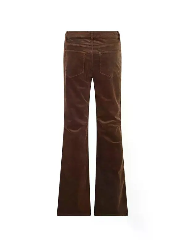 Paige Sofia Corduroy Flared Trousers - Brown
