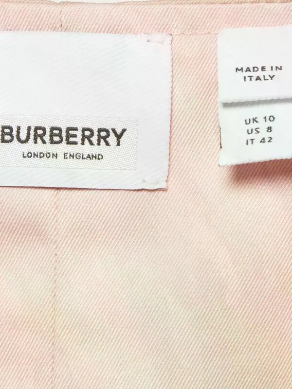 Burberry Double-breasted Gabardine Mini Skirt