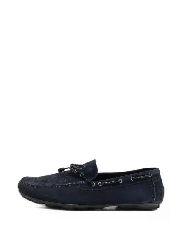 Ermenegildo Zegna Braided-strap Suede Loafers