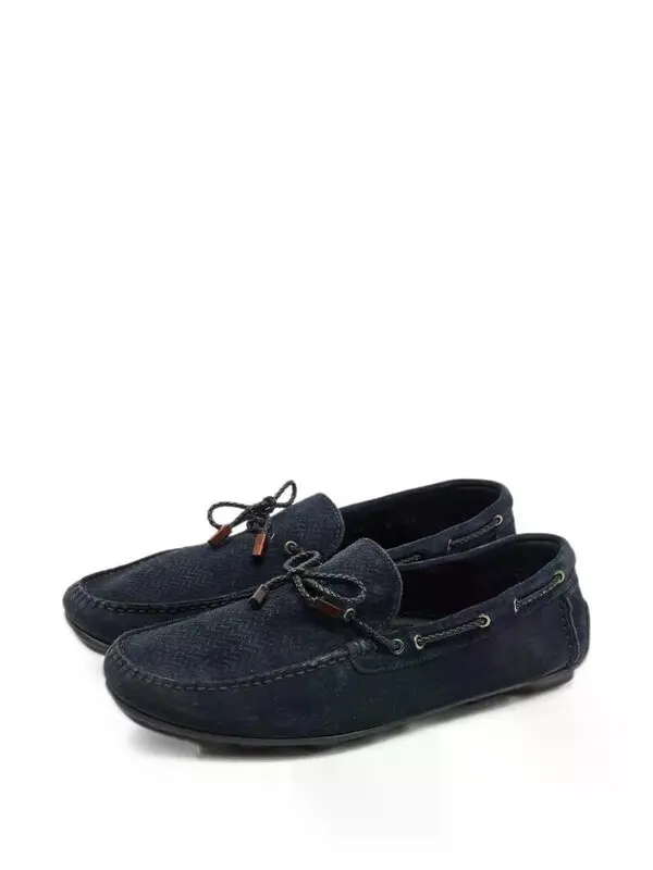 Ermenegildo Zegna Braided-strap Suede Loafers