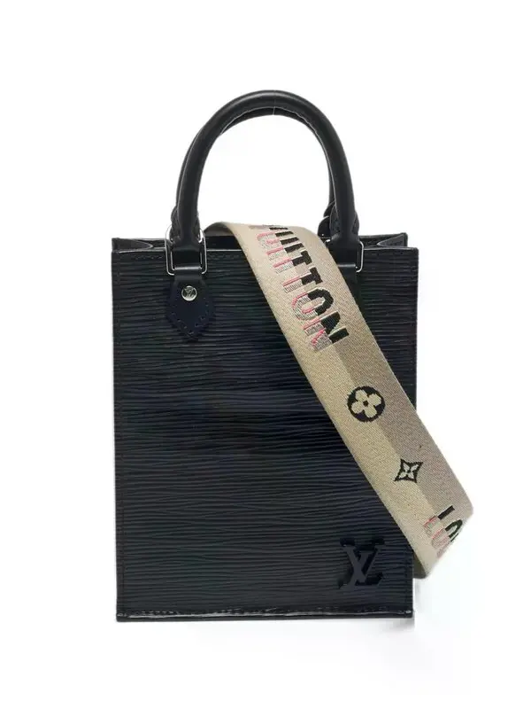 LOUIS VUITTON Sac Plat Petit Epi Leather Tote Bag - Black