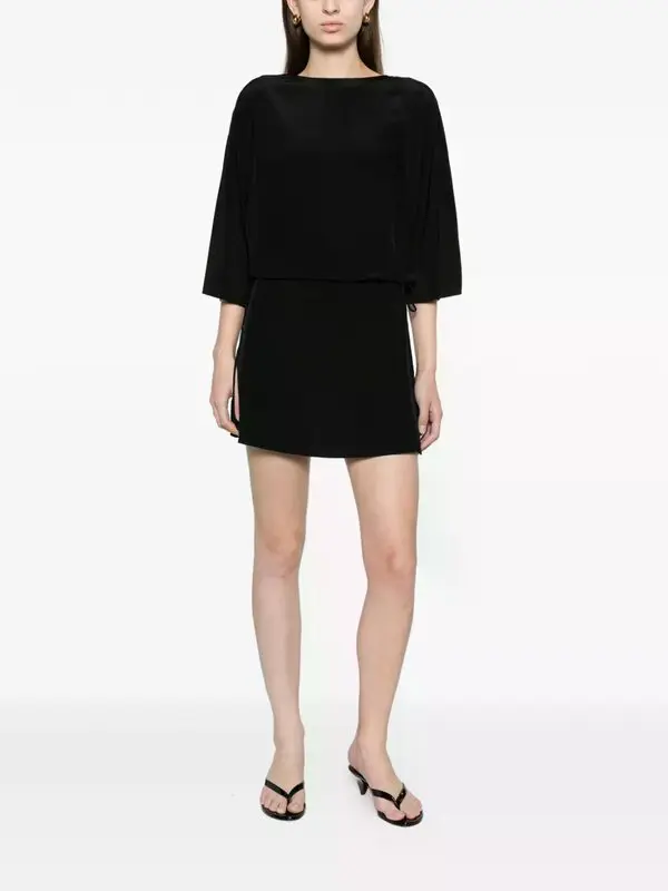 Matteau Magyar Drawcord Mini Dress - Black