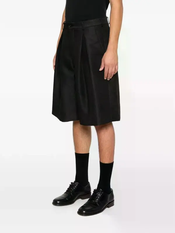 Comme Des Garçons Pleated Textured Shorts