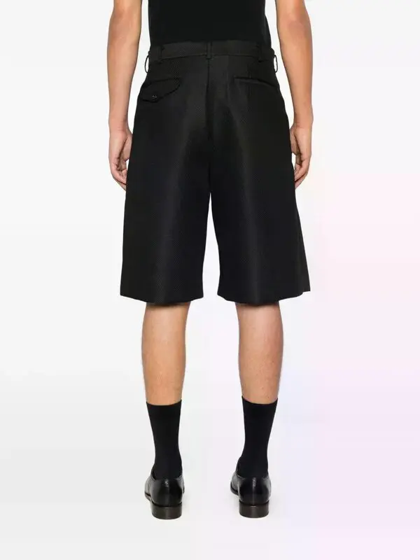 Comme Des Garçons Pleated Textured Shorts