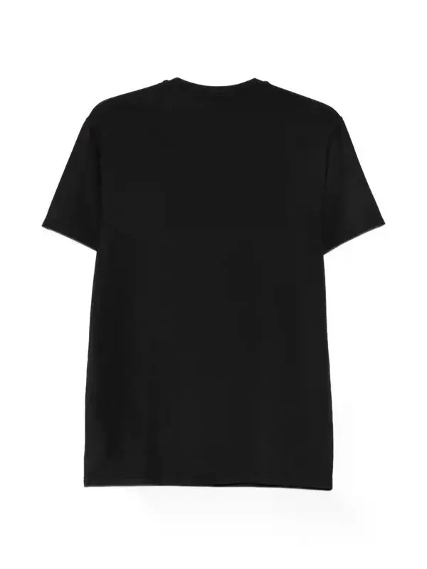 Emporio Armani Logo-embroidered T-shirt - Black