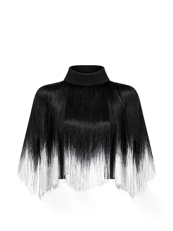 GEMY MAALOUF Tassel-embellished High-neck Dress