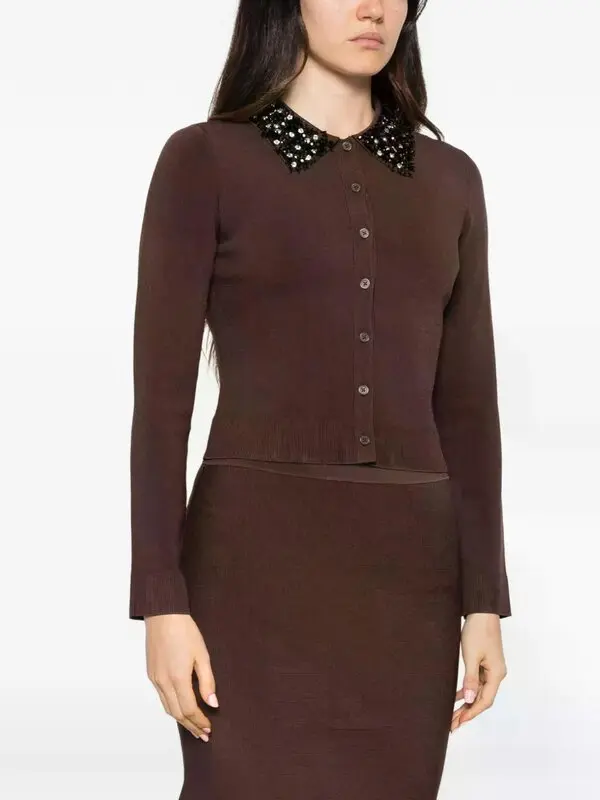 Simkhai Embellished-collar Cardigan