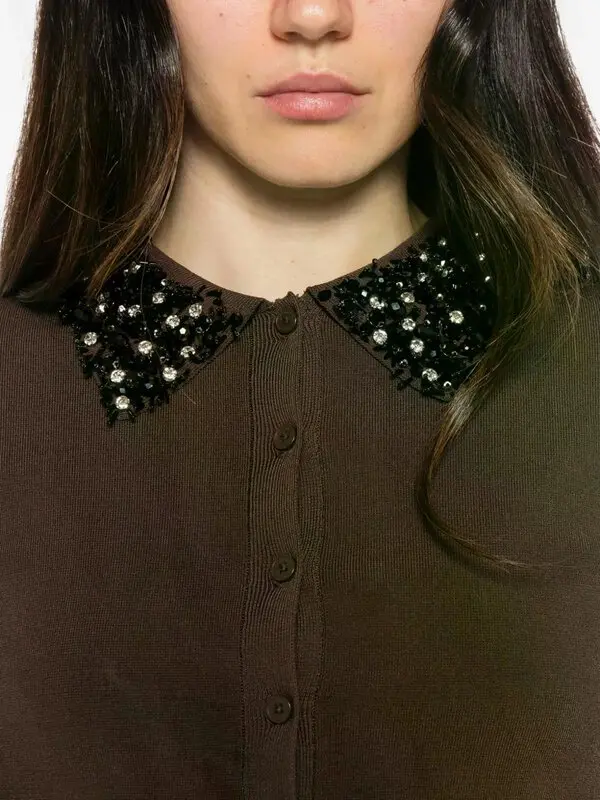 Simkhai Embellished-collar Cardigan