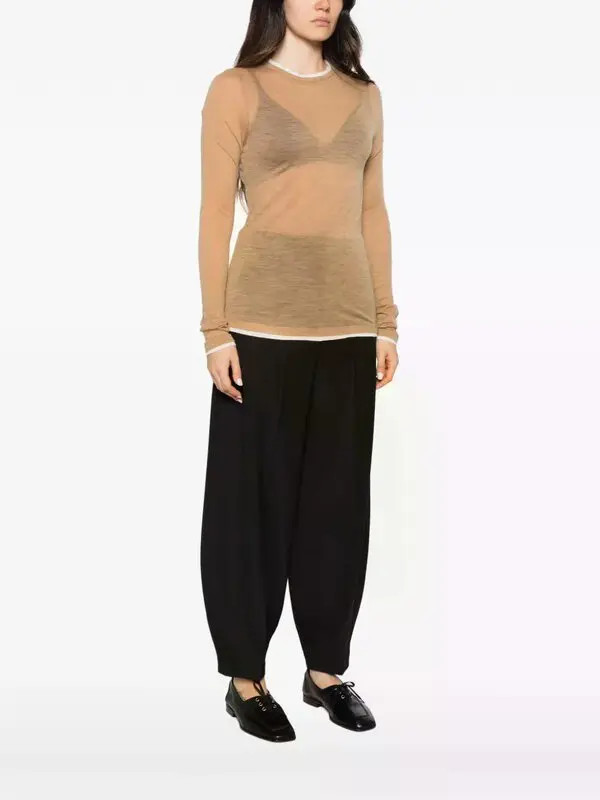 SEMICOUTURE Sheer Layered-effect Sweater