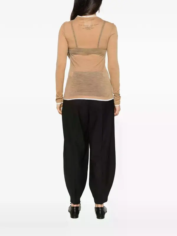 SEMICOUTURE Sheer Layered-effect Sweater