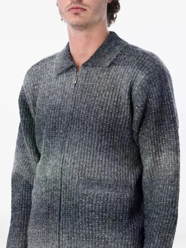 Obey Anton Gradient-effect Zip-up Sweater