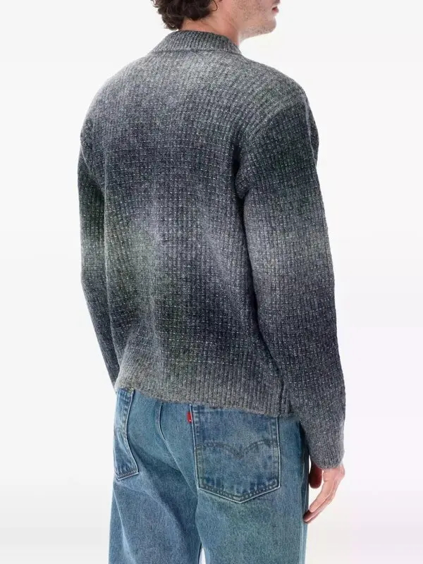 Obey Anton Gradient-effect Zip-up Sweater