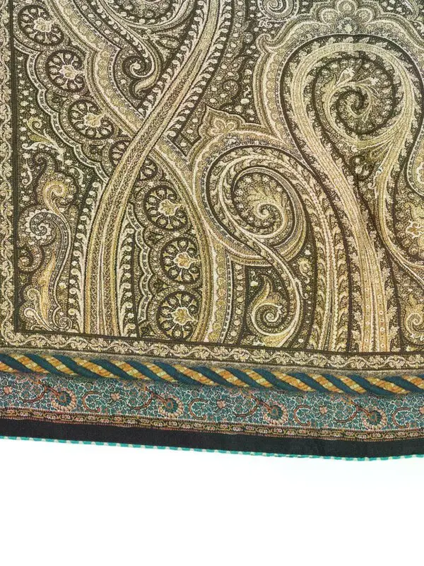 PIERRE-LOUIS MASCIA Paisley-print Scarf - Brown