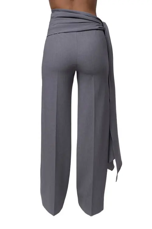 JLUXLABEL Draped Sash Trouser