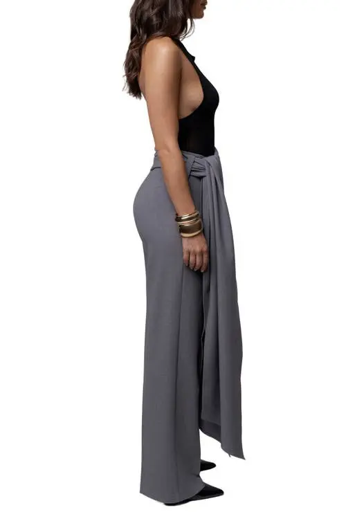 JLUXLABEL Draped Sash Trouser