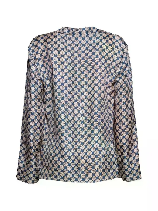 Max Mara Dice-print Silk Shirt