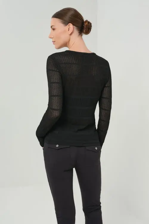 Anatomie Juliana Pointelle Long Sleeve Top