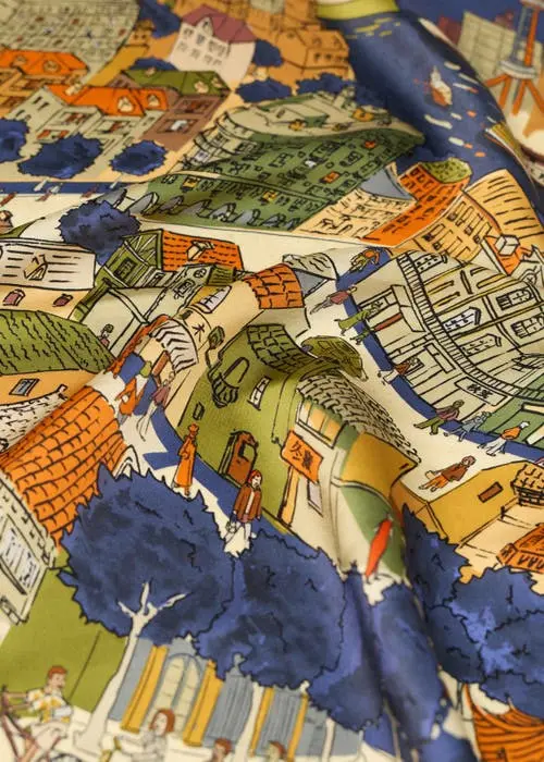 OLAH Shanghai Silk Square Scarf 26