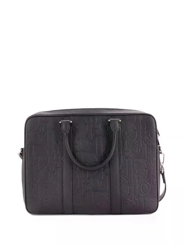 Dior Affaires Convertible Zipped Briefcase Gravity Leather Business Bag