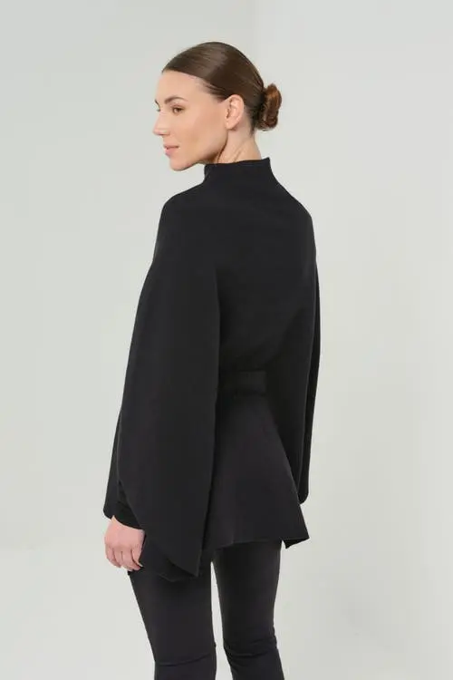 Anatomie Kai Belted Funnel-neck Cape