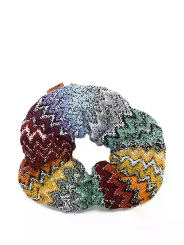 Missoni Zigzag-knit Scrunchie