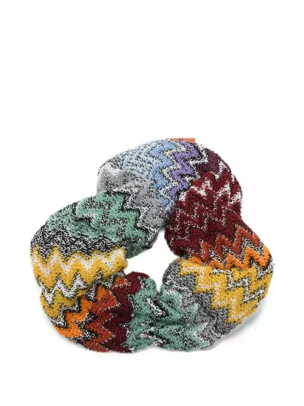 Missoni Zigzag-knit Scrunchie