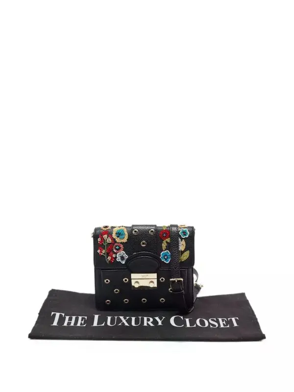 Red Valentino Floral Sequin Eyelet Crossbody Bag