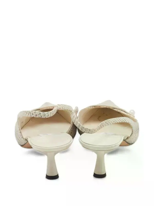 JIMMY CHOO Amita Snake-print Leather Slingback Pumps