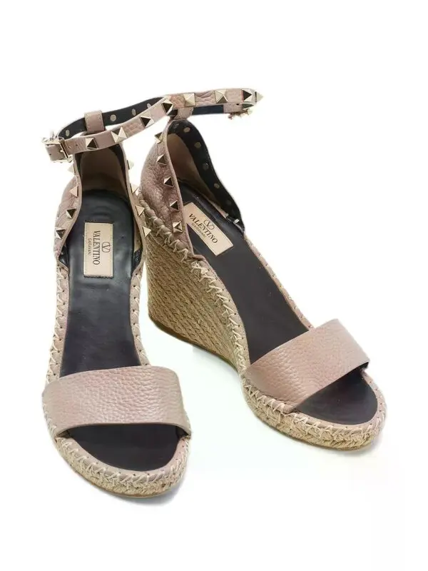 Valentino Garavani Rockstud Wedge Espadrilles